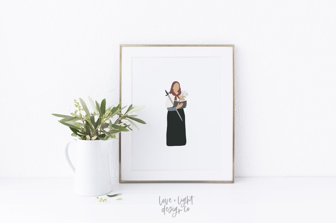 PRINTED Saint Dymphna Modern Saint Print Saint Dymphna Print Saint ...