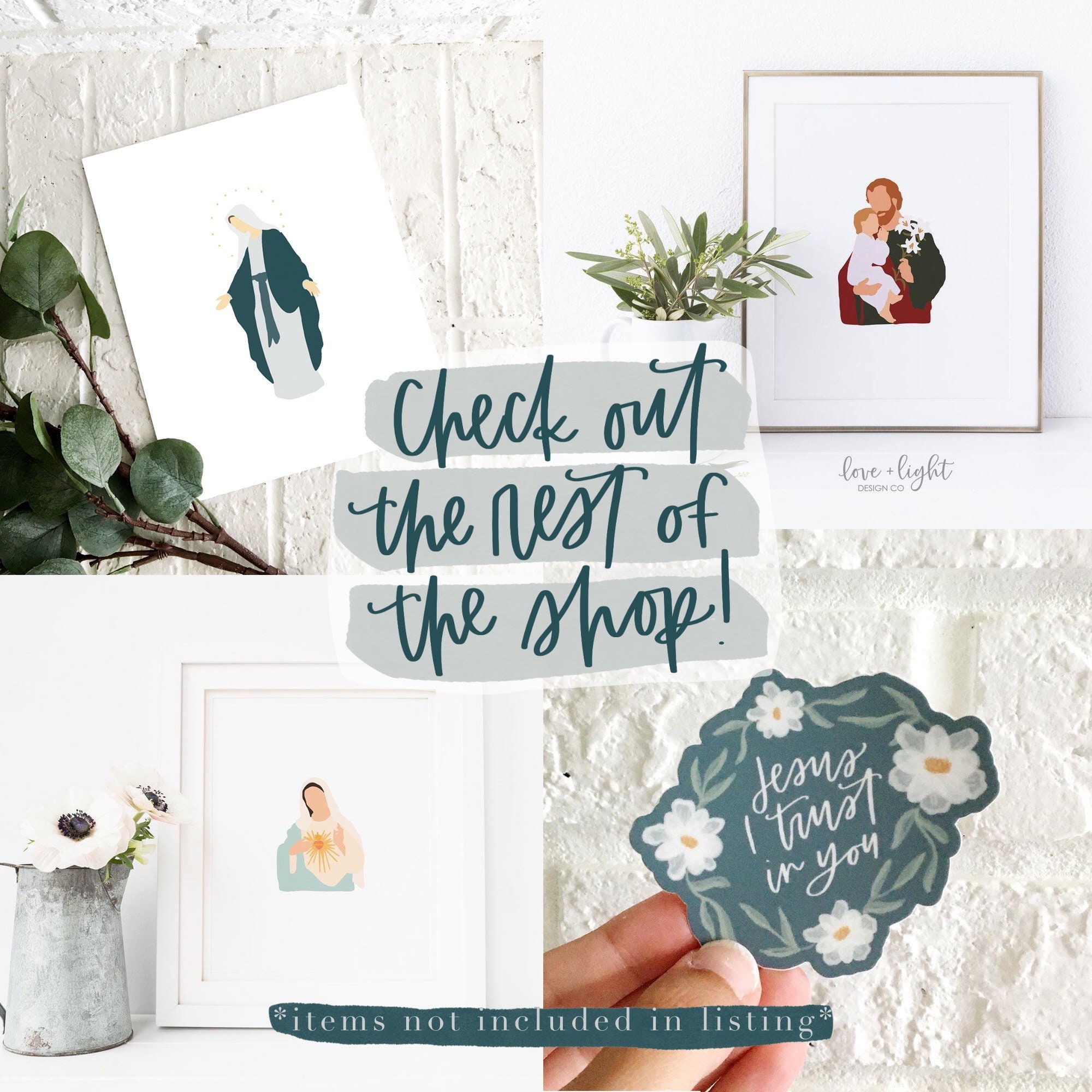 PRINTED Saint Lucy Modern Saint Print Saint Lucy Print Saint - Etsy