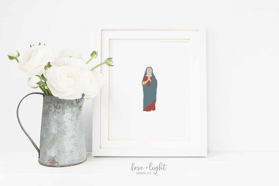 PRINTED Saint Monica Saint Monica Print Catholic Wall Art - Etsy