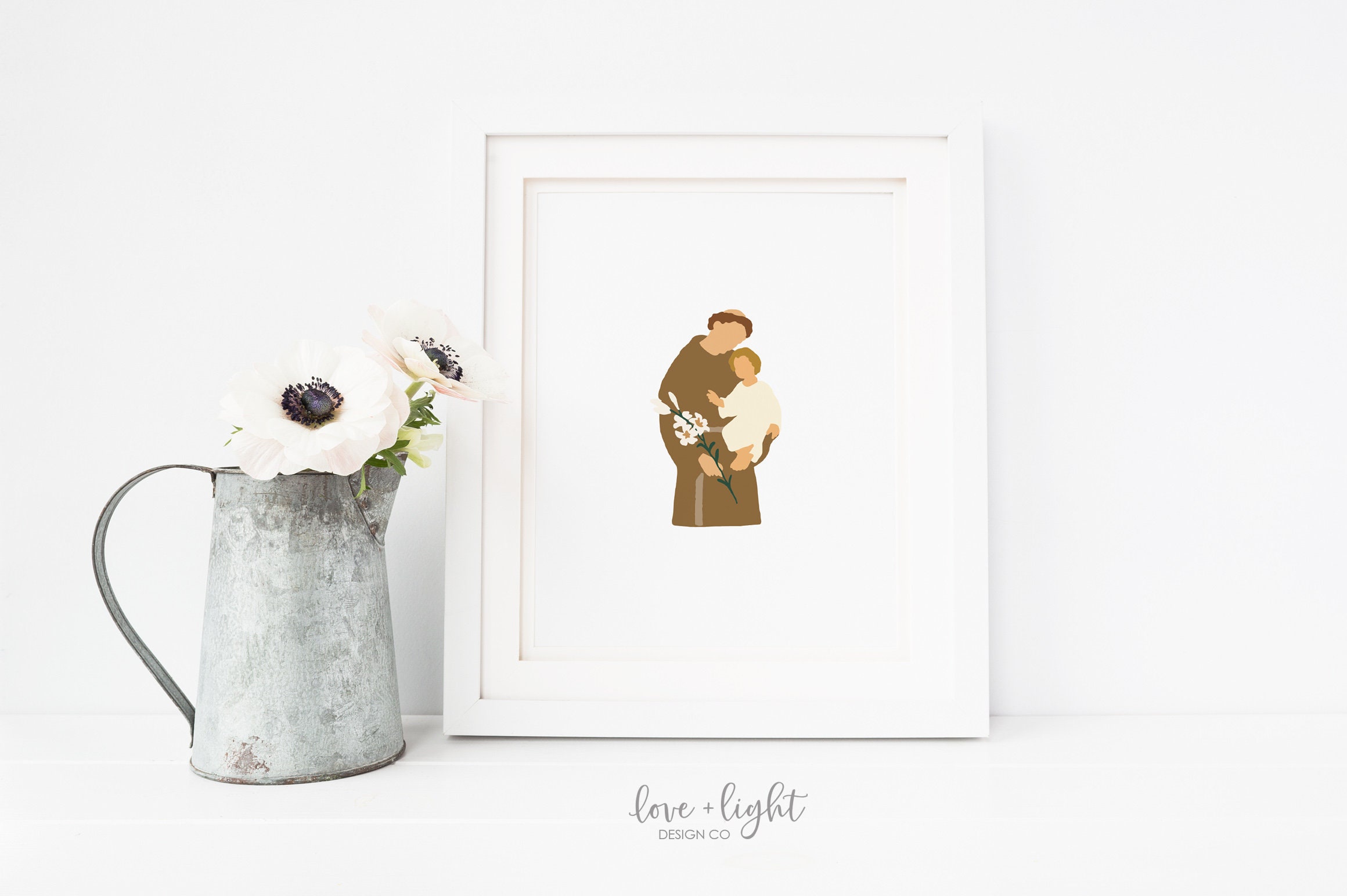 PRINTED Saint Anthony Modern Saint Print Saint Anthony of | Etsy