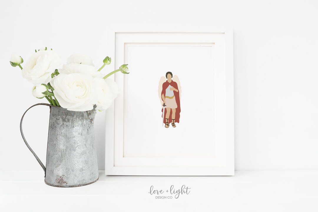 PRINTED Saint Michael the Archangel 5x7 8x10 11x14 Saint Michael the ...