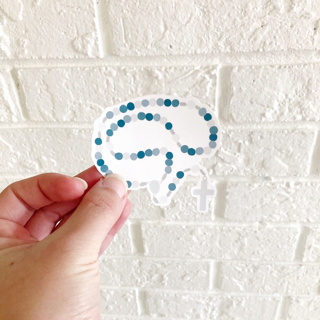 Rosary Sticker Blue Rosary Sticker Laptop Sticker Bottle Sticker ...