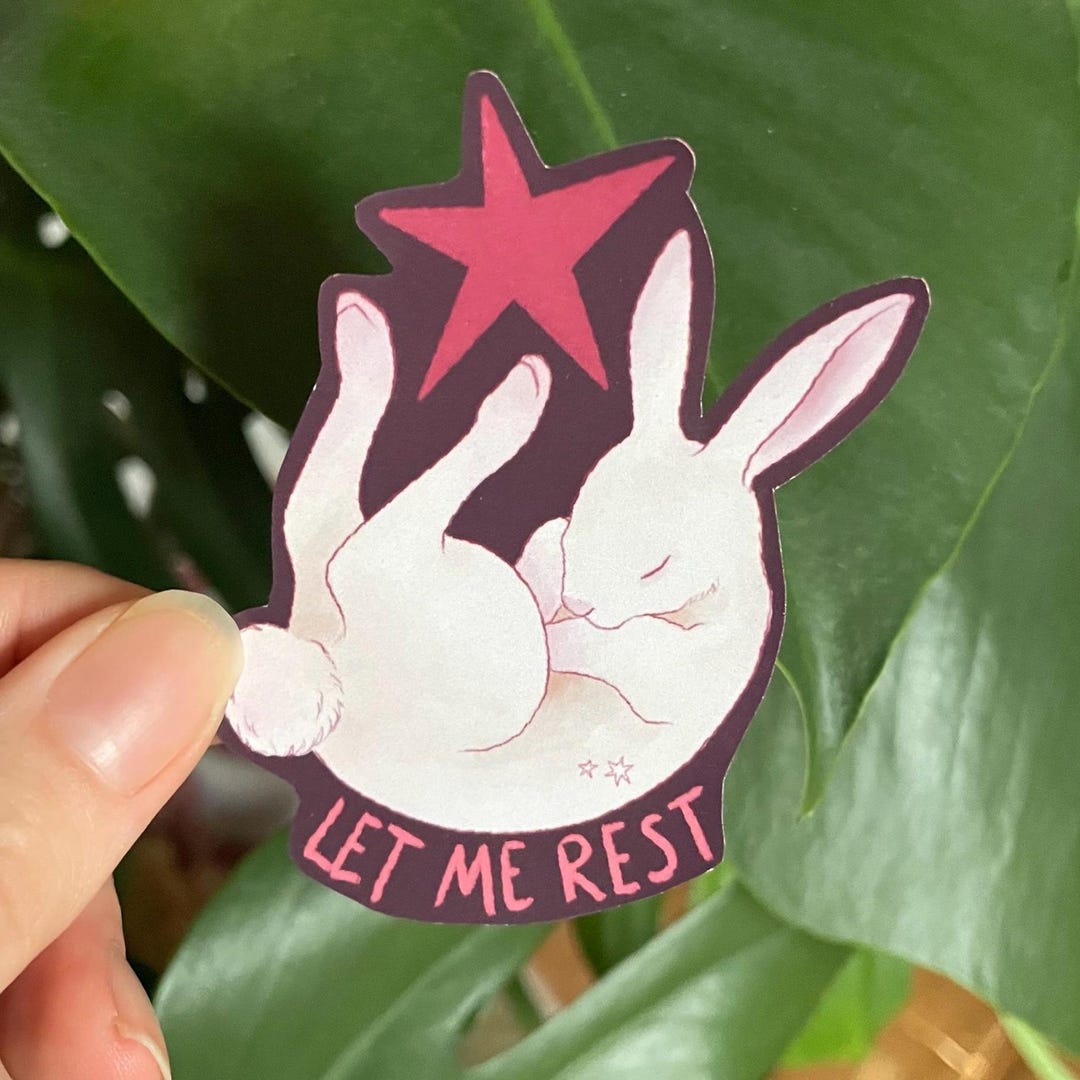 Bunny Sticker | Vinyl Sticker, Animal Sticker, Rabbit, Sketchbook ...