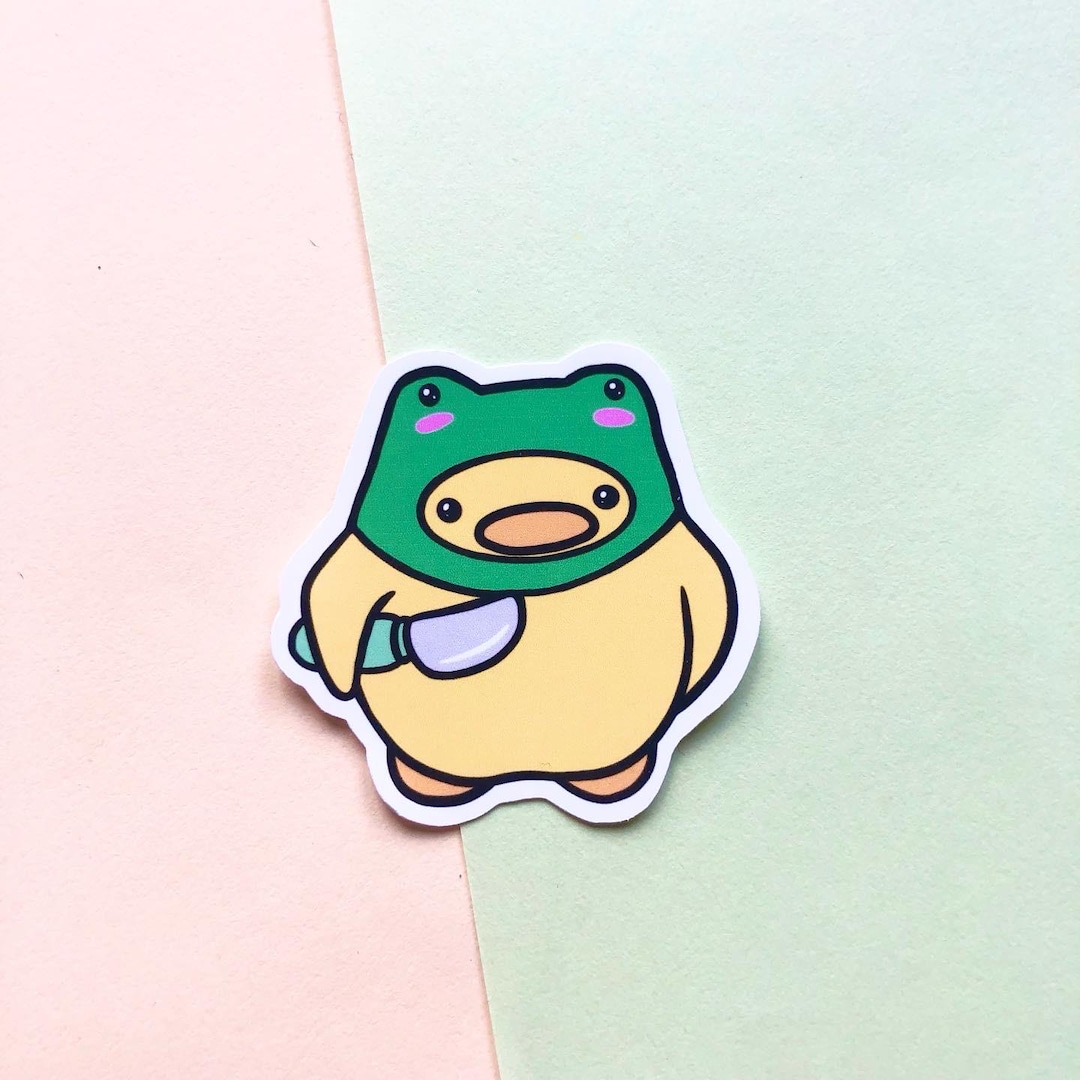 Frog Duck Meme Sticker | Vinyl Sticker, Meme, Sketchbook, Journaling ...