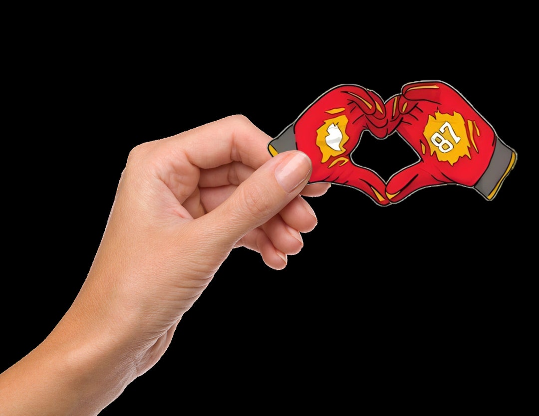 Heart Hands Touchdown Sticker - Etsy