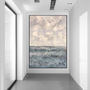 Large Abstract Painting Landscape,oversized Wall Art Abstract,seascape ...
