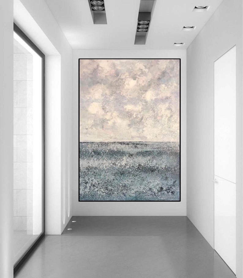 Large Abstract Painting Landscape,oversized Wall Art Abstract,seascape ...