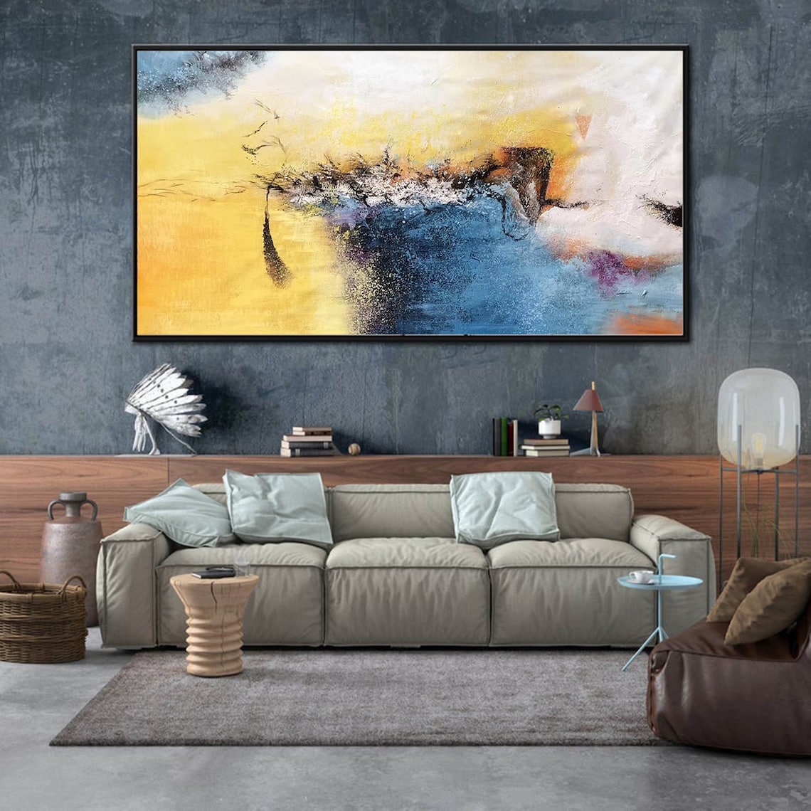 Abstract Painting Originallarge Abstract Painting on - Etsy