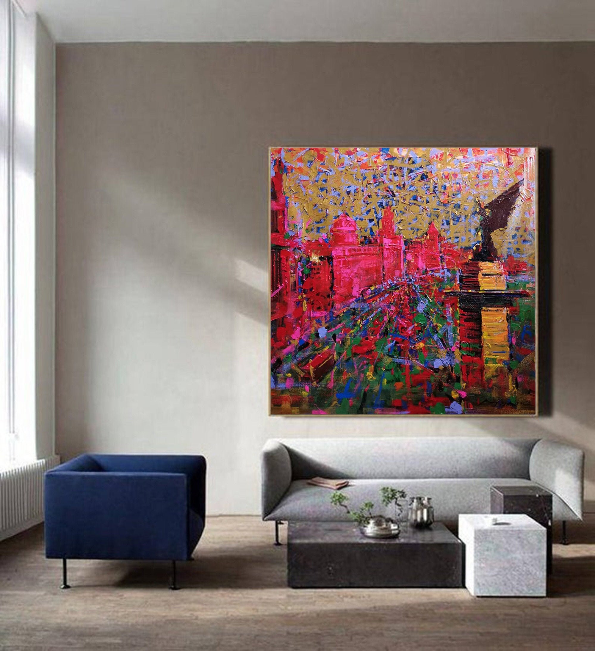 Modern Abstract Painting on Canvas Large Abstract Wall Art - Etsy