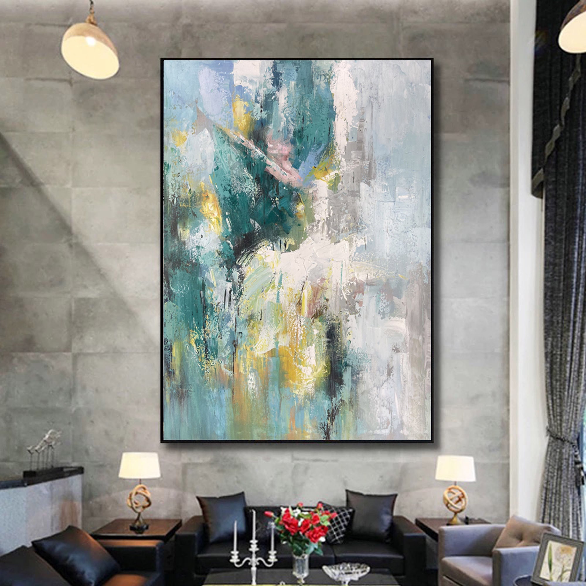 Large Abstract Painting on Canvas Extra Large Abstract Art | Etsy UK