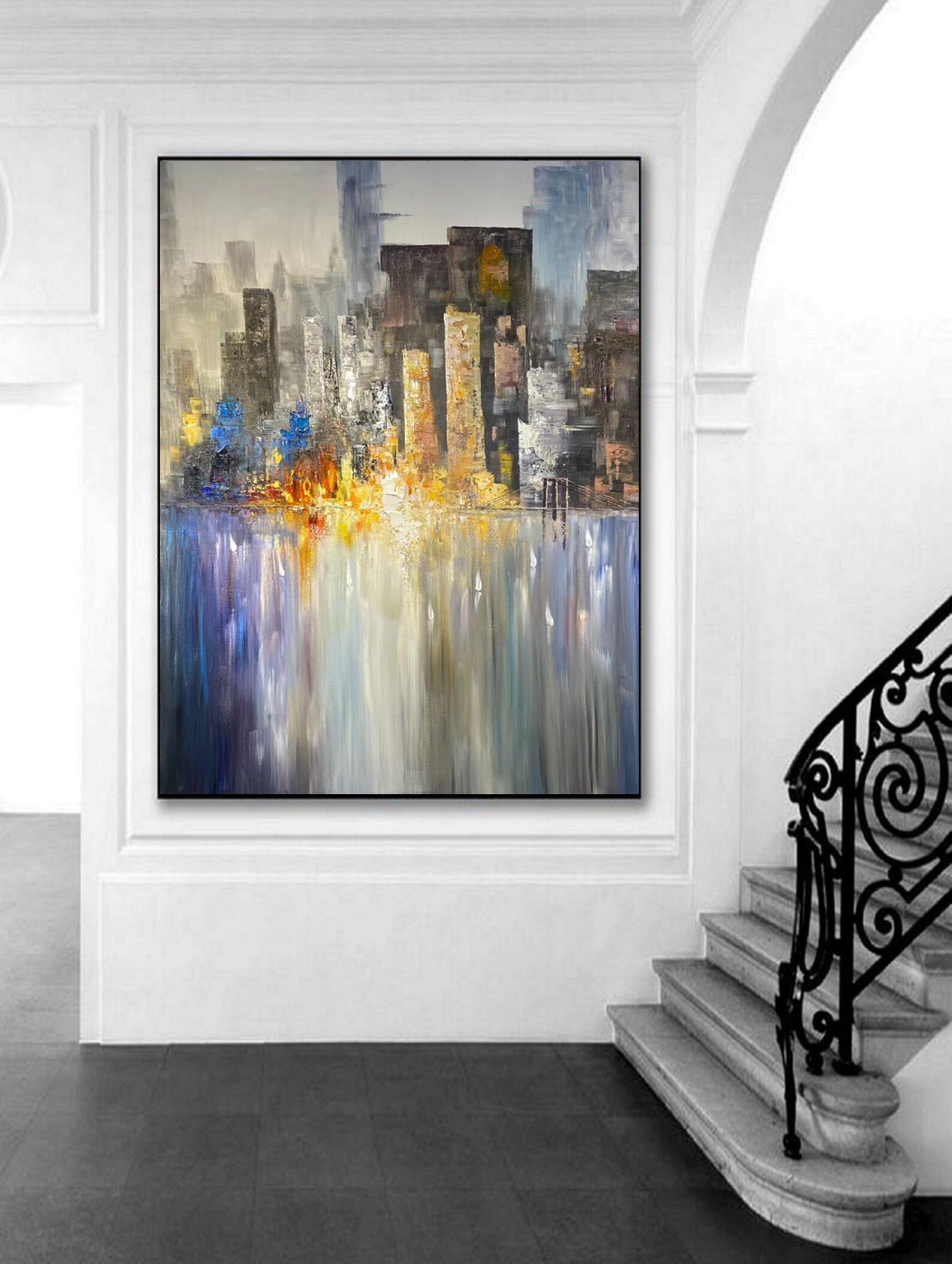 Extra Large Abstract Art Landscape Painting Original on - Etsy