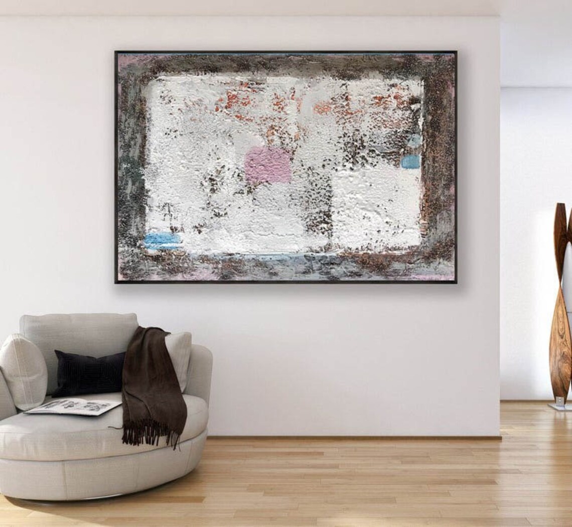 Large Canvas Wall Art Brown Abstract Painting Original - Etsy