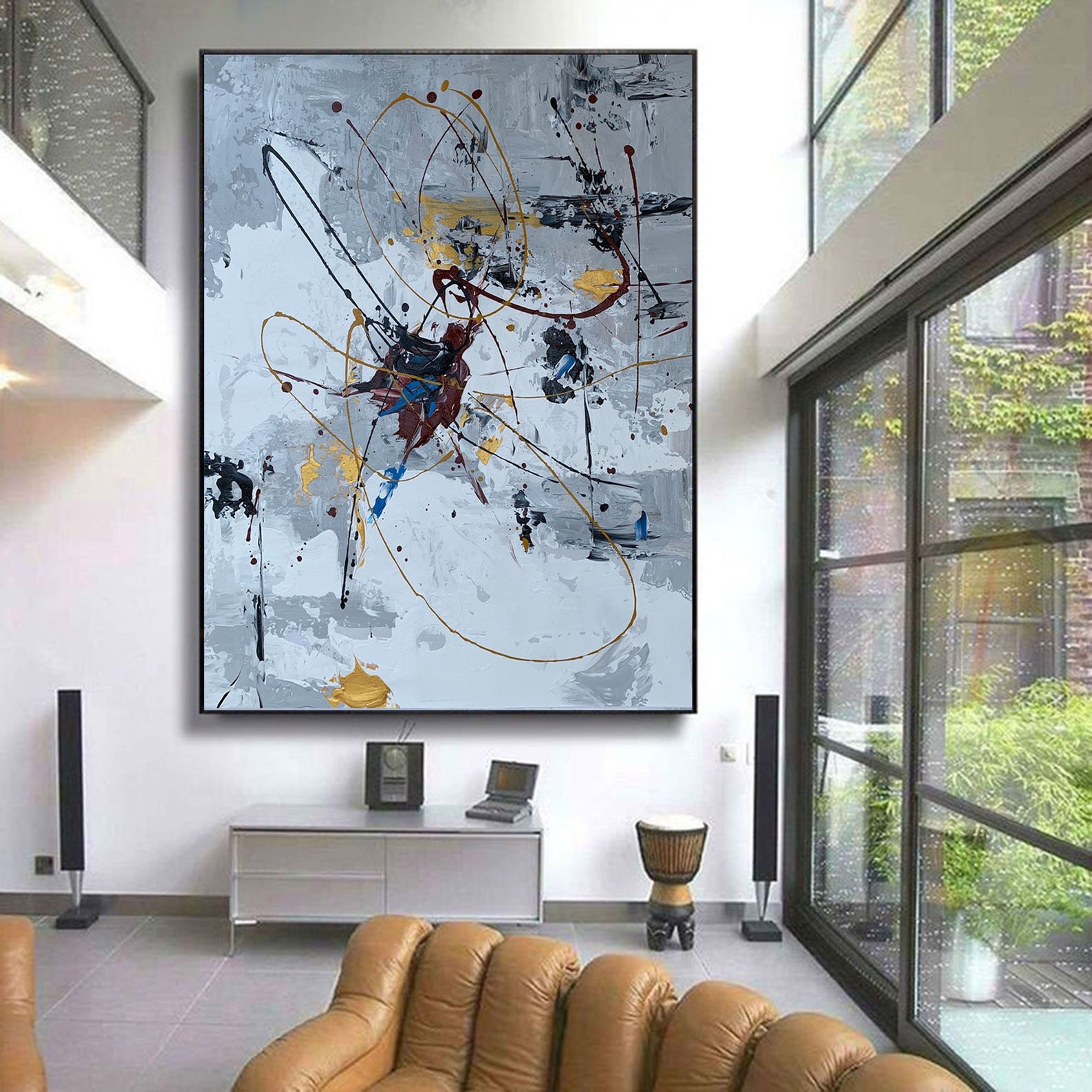 Large Abstract Painting on Canvas, Extra Large Canvas Wall Art ...
