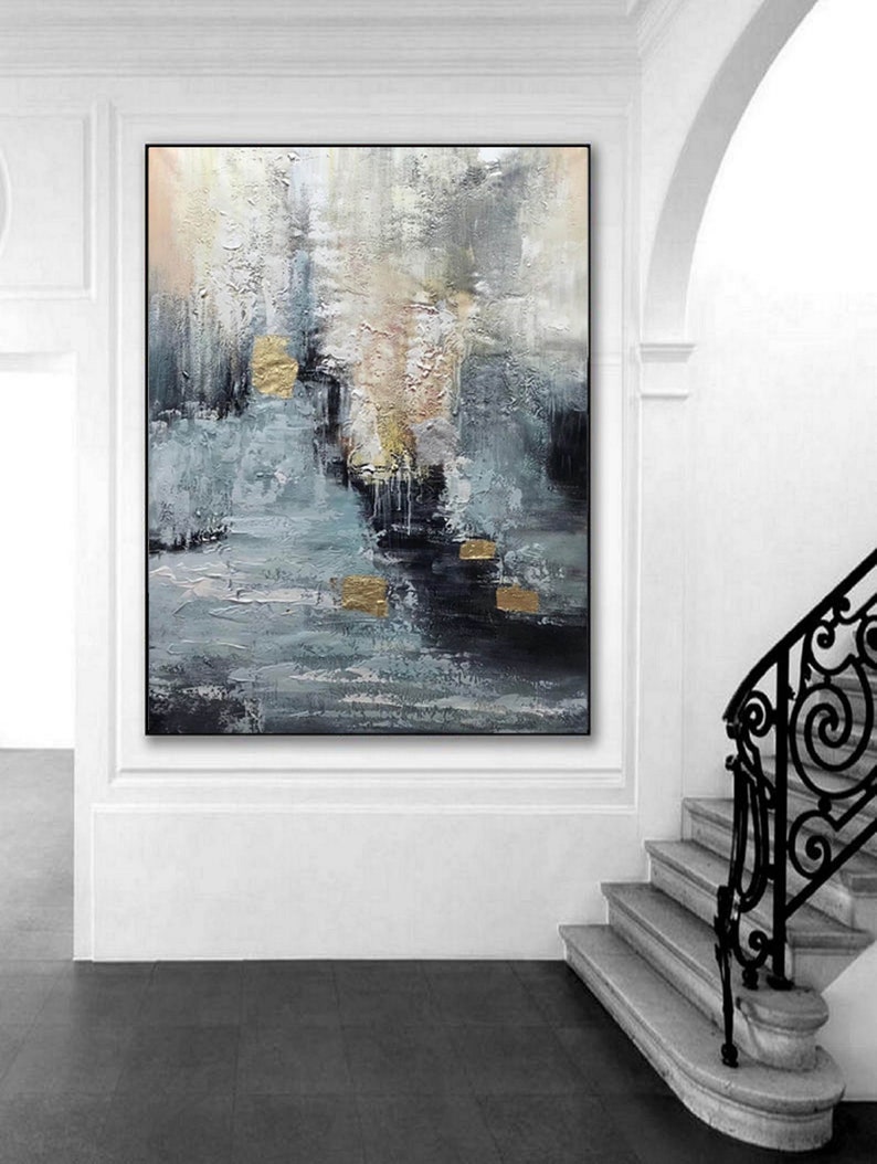 Large Abstract Wall Art Canvas,textured Painting Abstract,modern ...