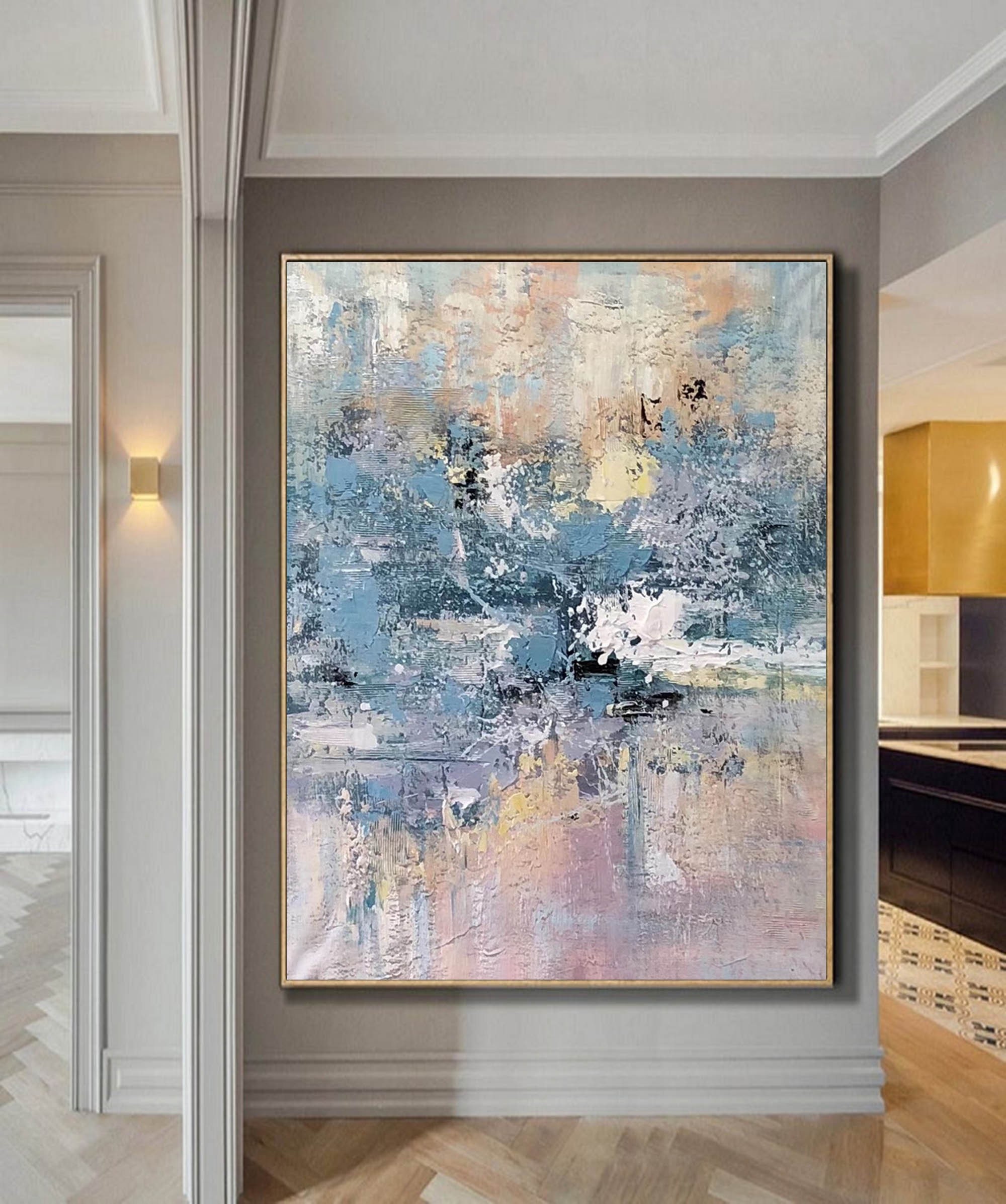 Large abstract painting canvasmodern abstract wall artextra | Etsy