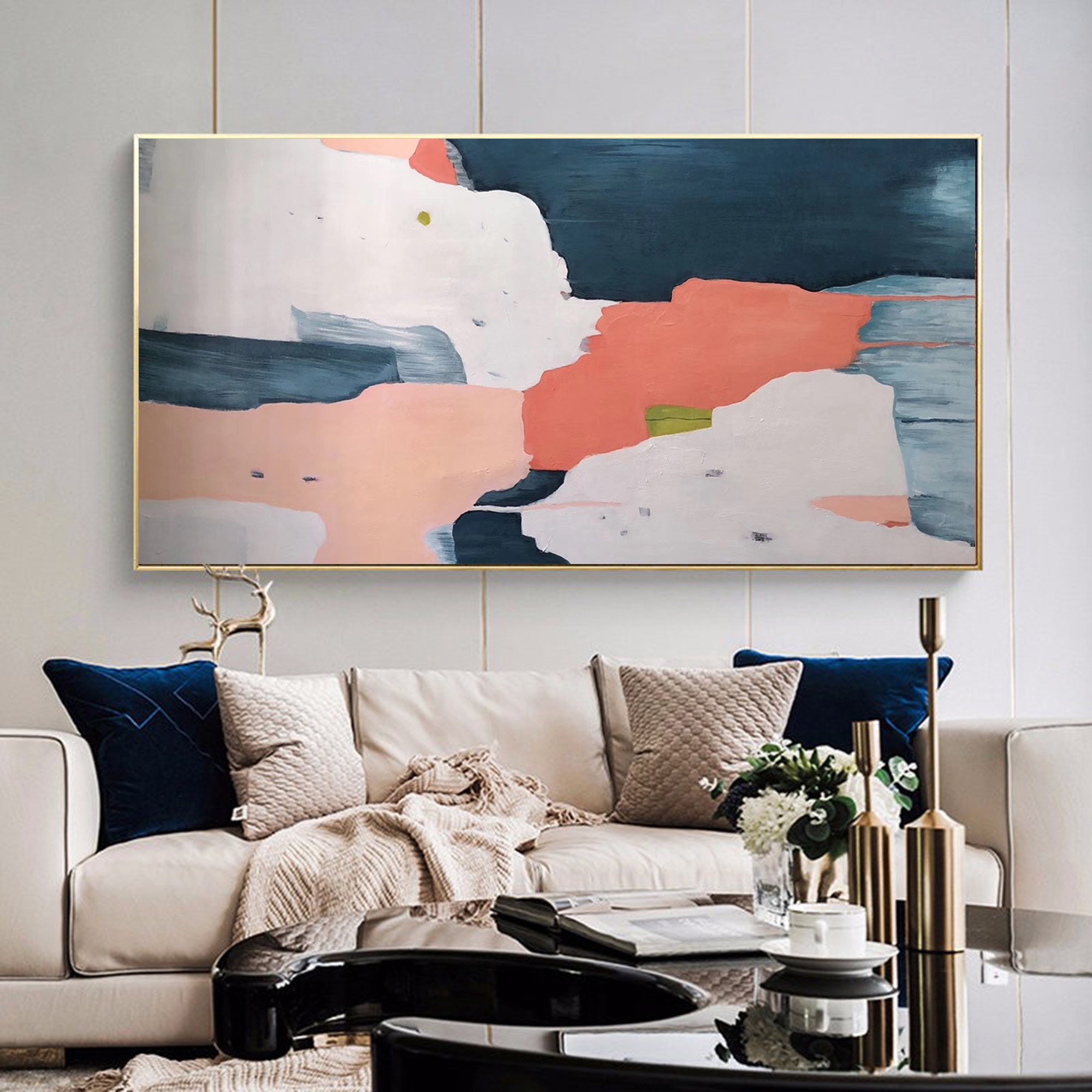 Large abstract painting originalmodern abstract painting on | Etsy