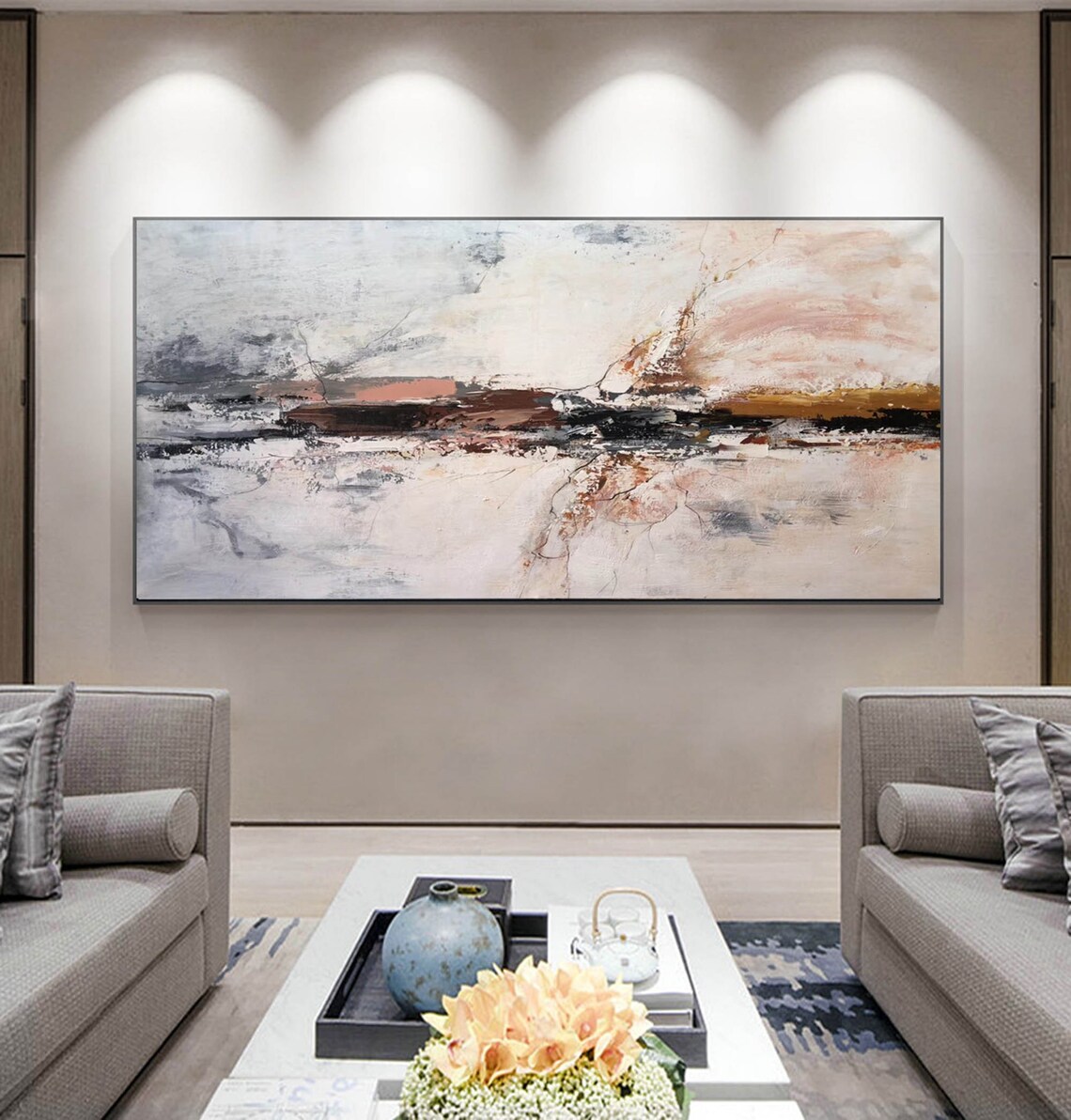 Modern Abstract Painting Originallarge Abstract Canvas - Etsy