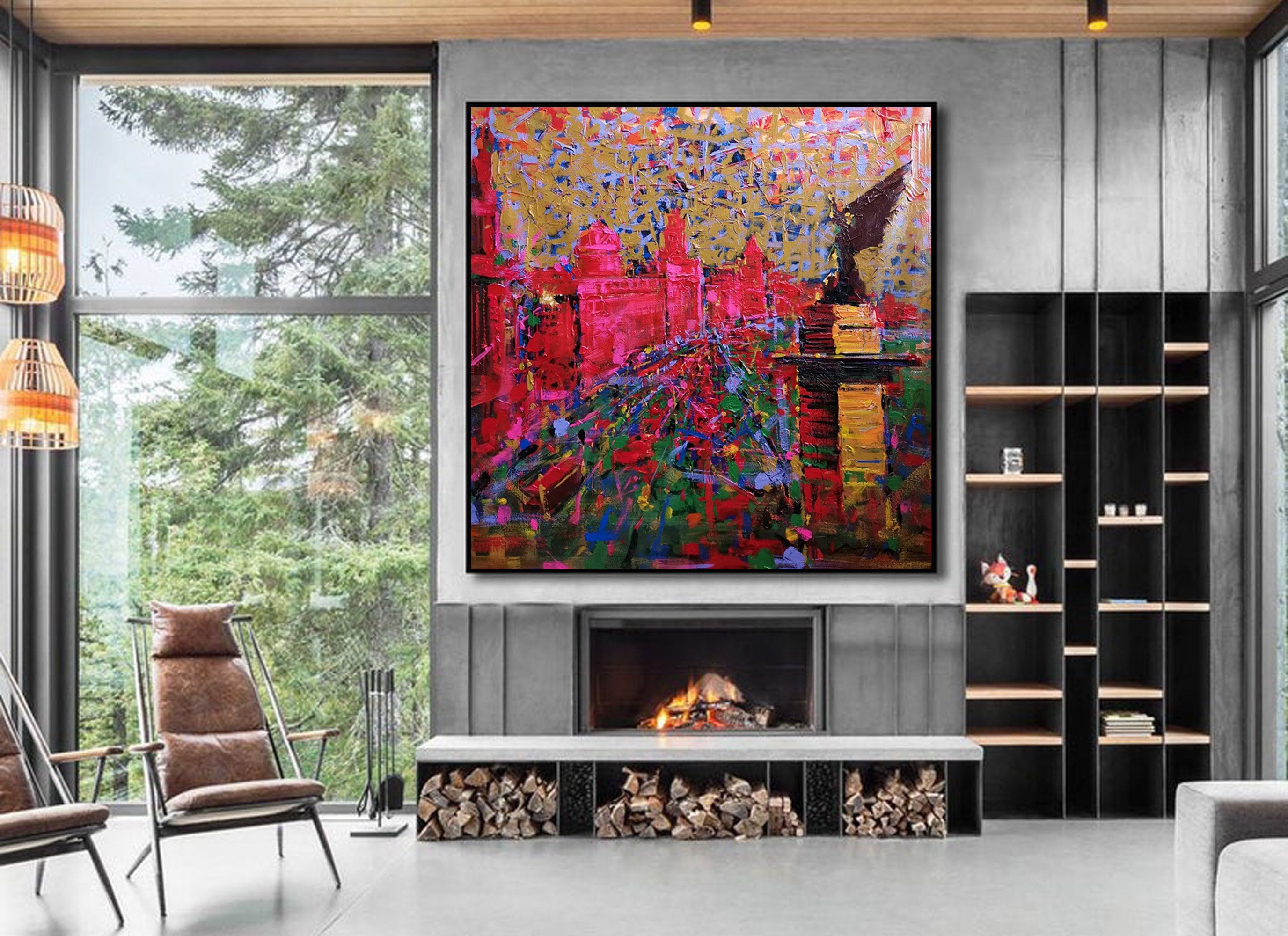 Modern Abstract Painting on Canvas Large Abstract Wall Art - Etsy