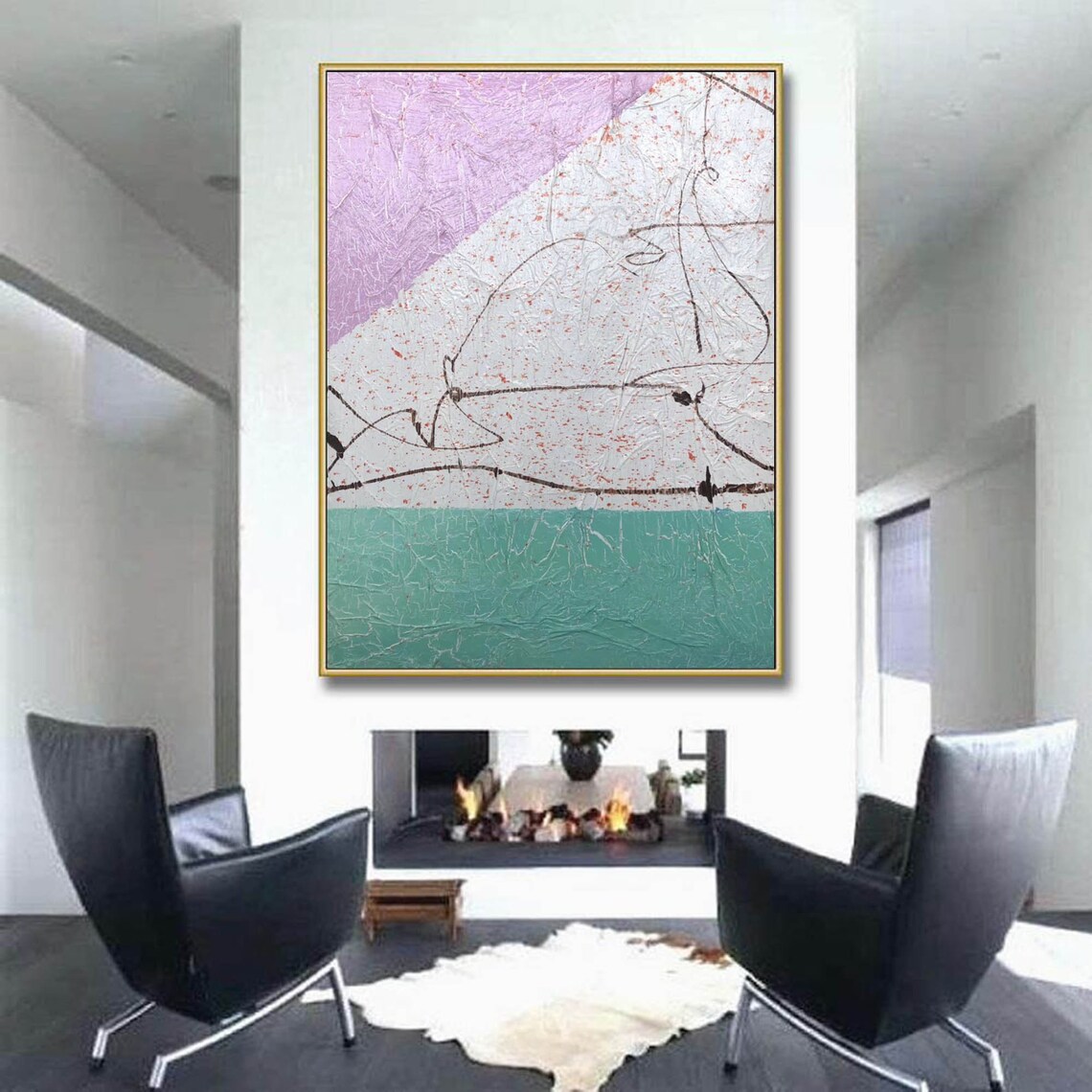 Large Canvas Wall Art Oversized Wall Art Abstract Extra - Etsy