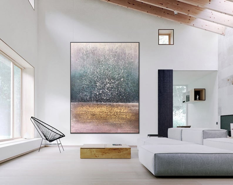 Oversized Wall Art Original, Large Landscape Painting, Abstract Acrylic ...