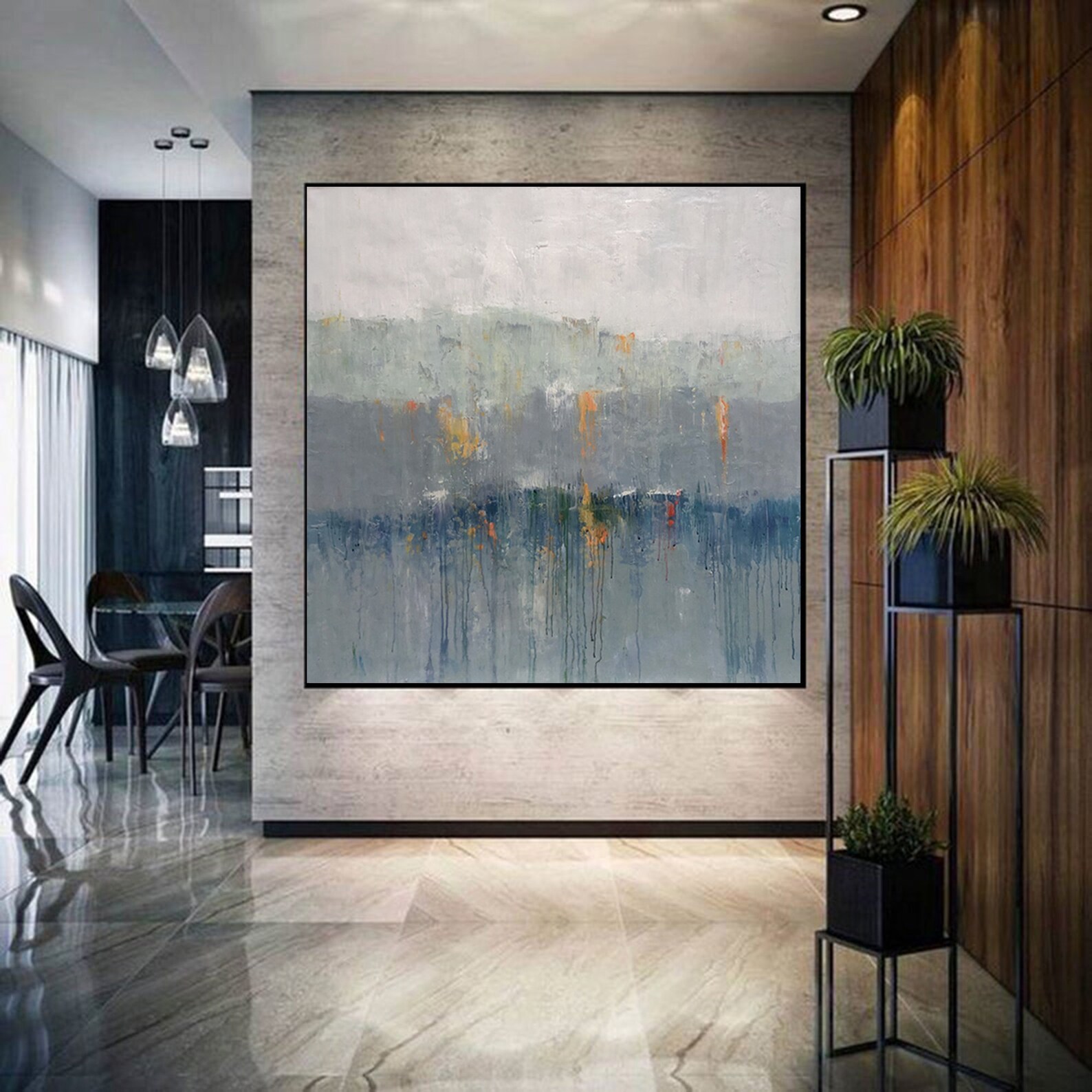 Large Abstract Canvas Art, Modern Abstract Painting Original, Acrylic ...
