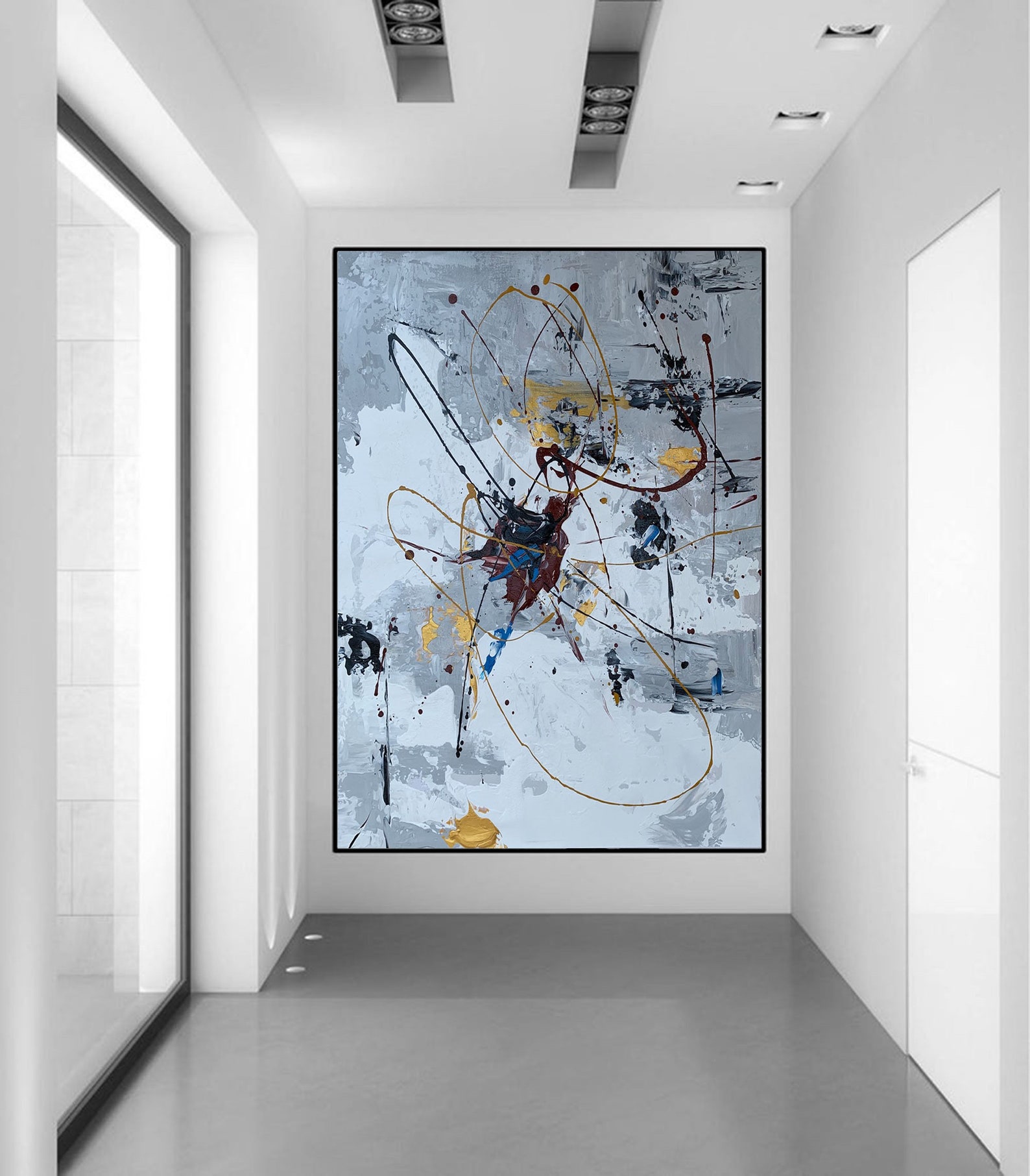 Large Abstract Painting on Canvas, Extra Large Canvas Wall Art ...