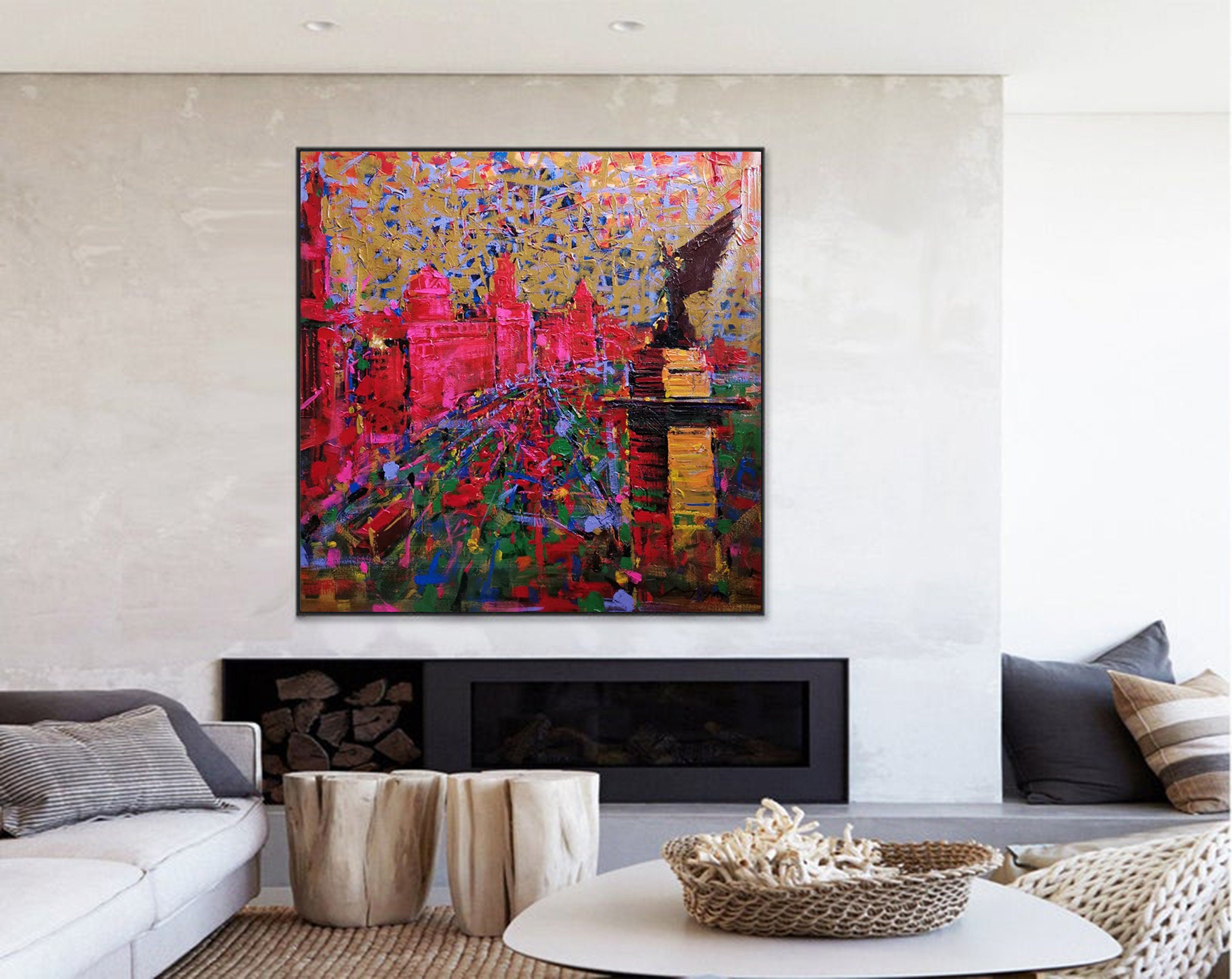 Modern Abstract Painting on Canvas Large Abstract Wall Art - Etsy