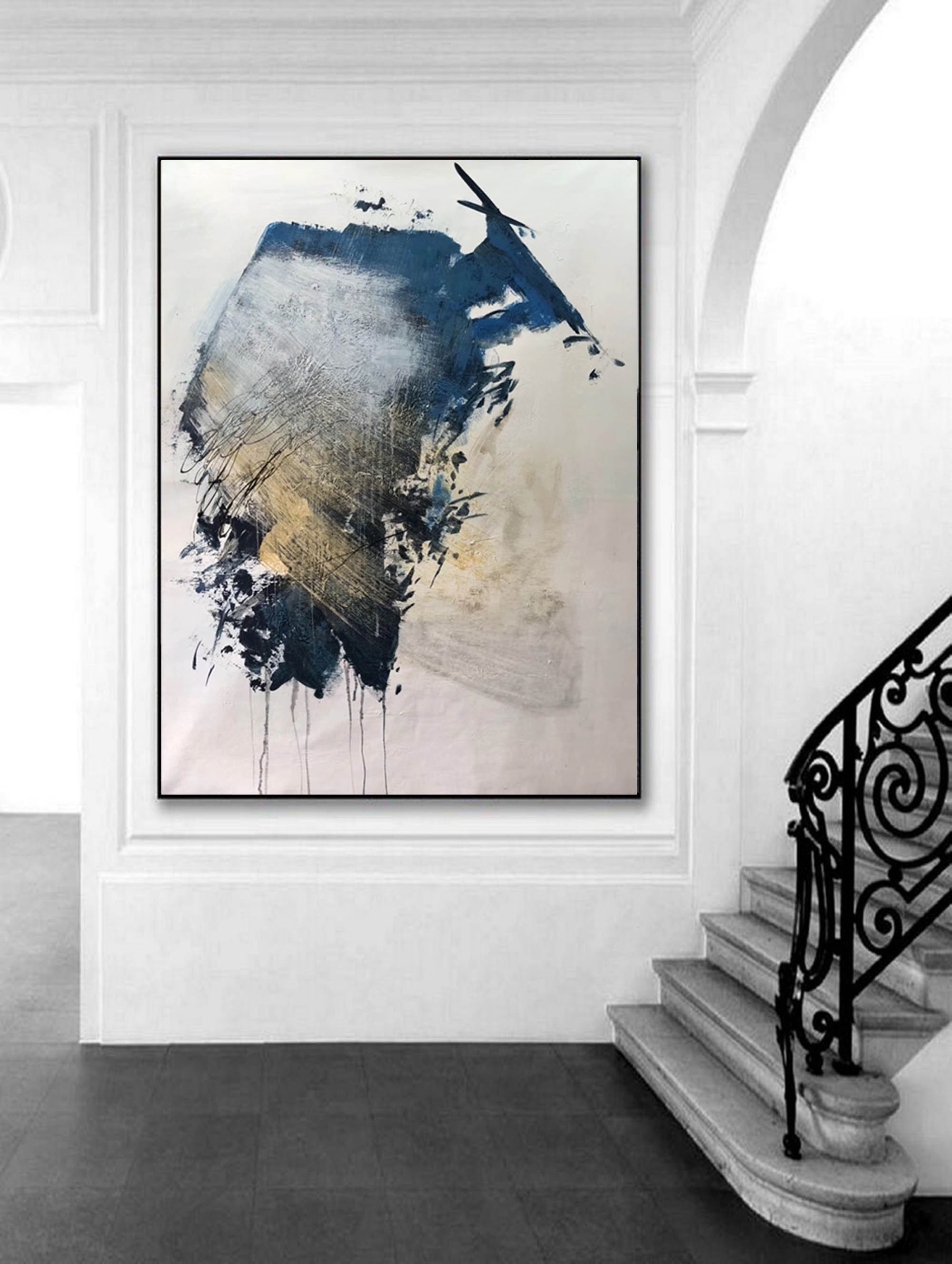 Große abstrakte Malerei Leinwand original große Leinwand - Etsy.de