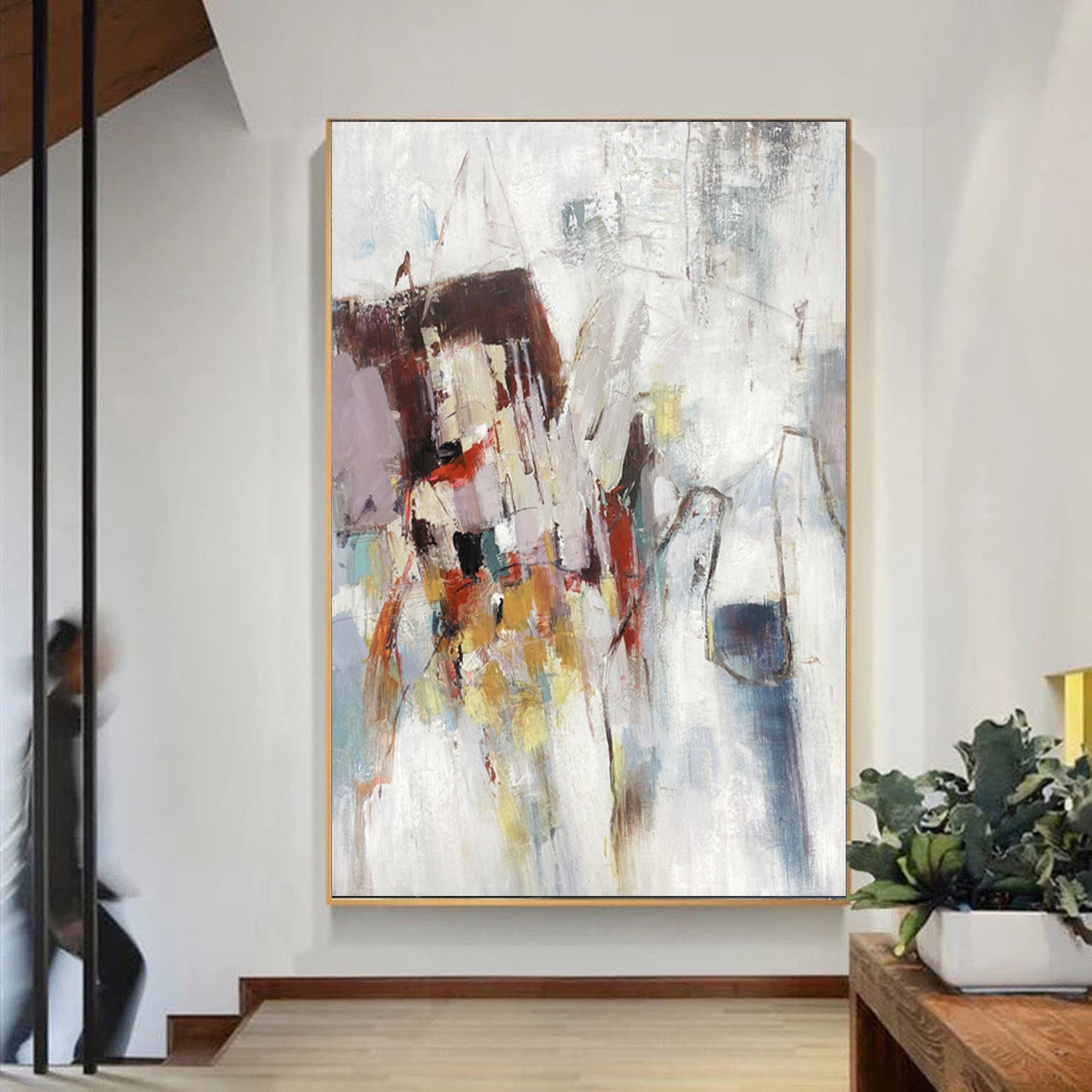 Large Abstract Painting, Large Wall Art Abstract, Textured Wall Art ...