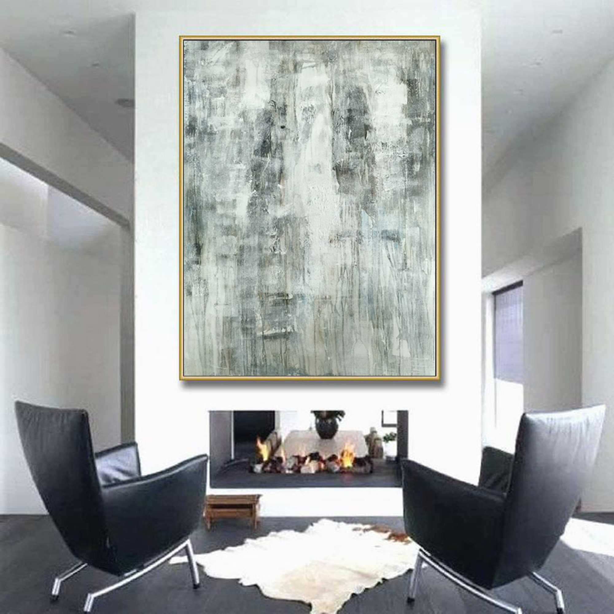 Large Abstract Oil Painting Original, Modern Abstract Painting, Extra ...