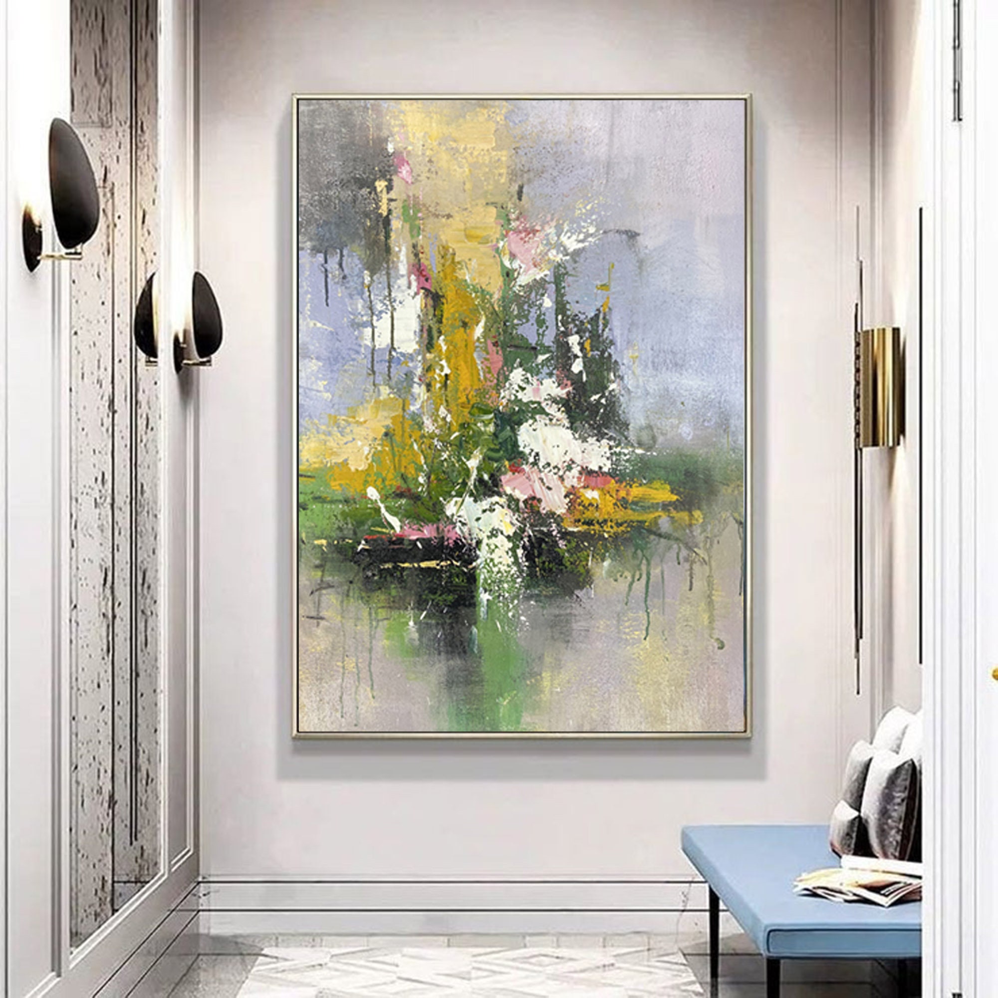 Oversized Wall Art Canvas, Large Abstract Painting Original, Large ...