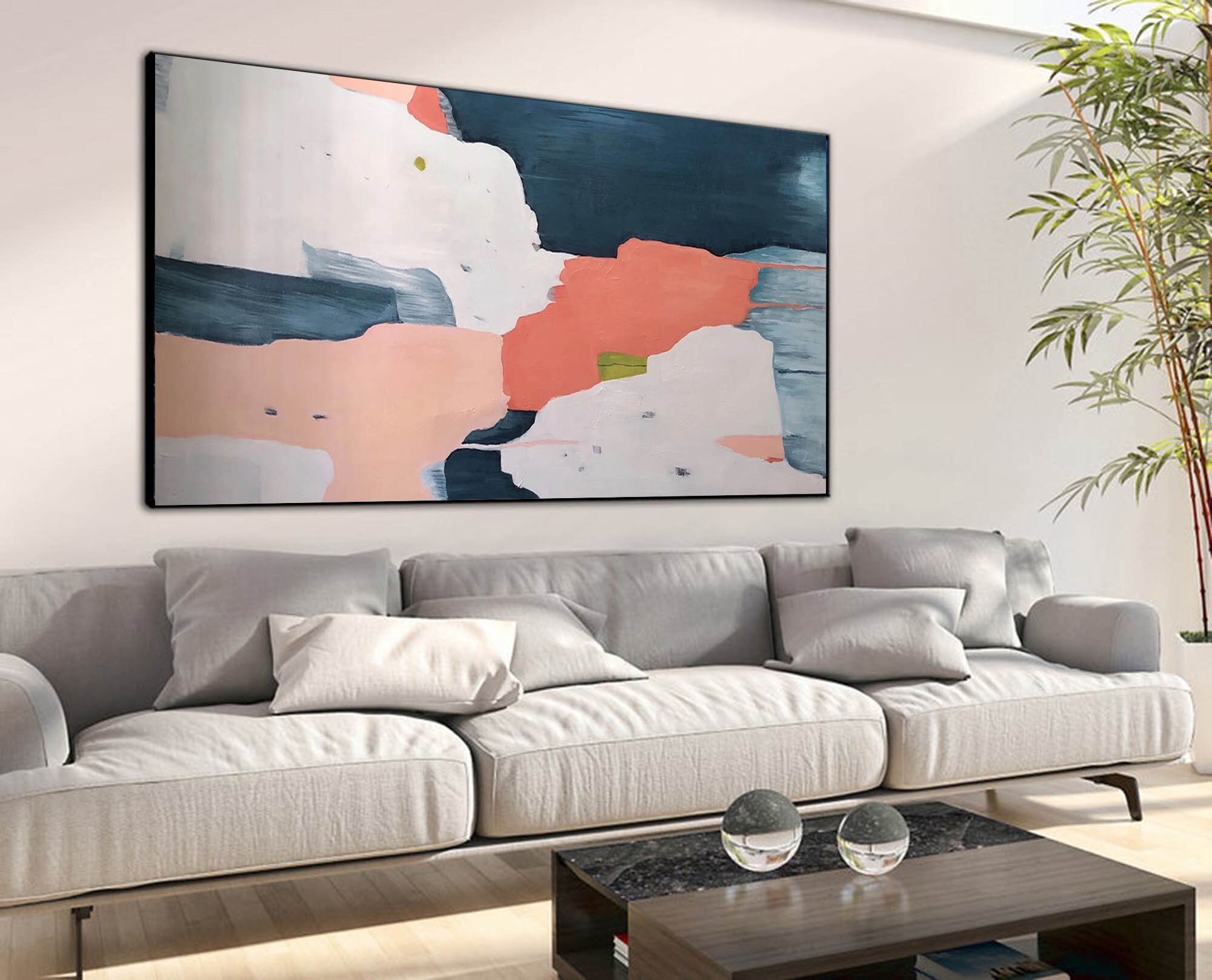 Large abstract painting originalmodern abstract painting on | Etsy