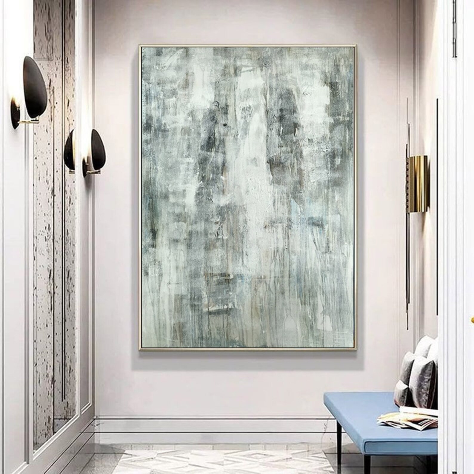 Large Abstract Oil Painting Original, Modern Abstract Painting, Extra ...