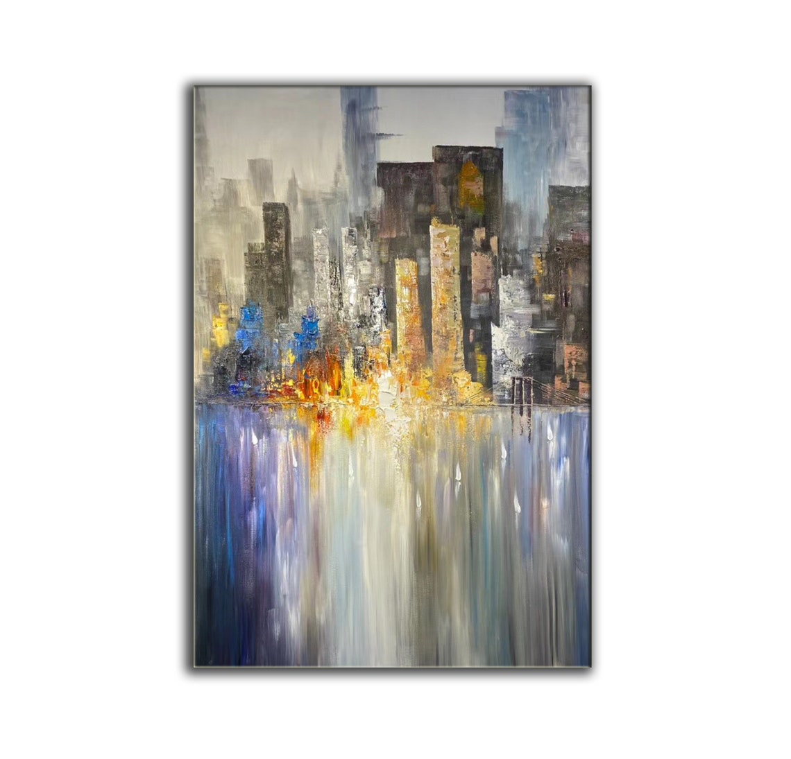 Extra large abstract art landscape painting original on | Etsy