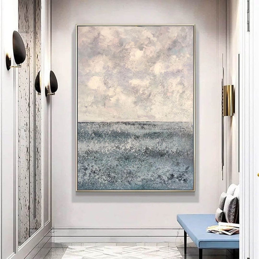 Large Abstract Painting Landscape,oversized Wall Art Abstract,seascape ...