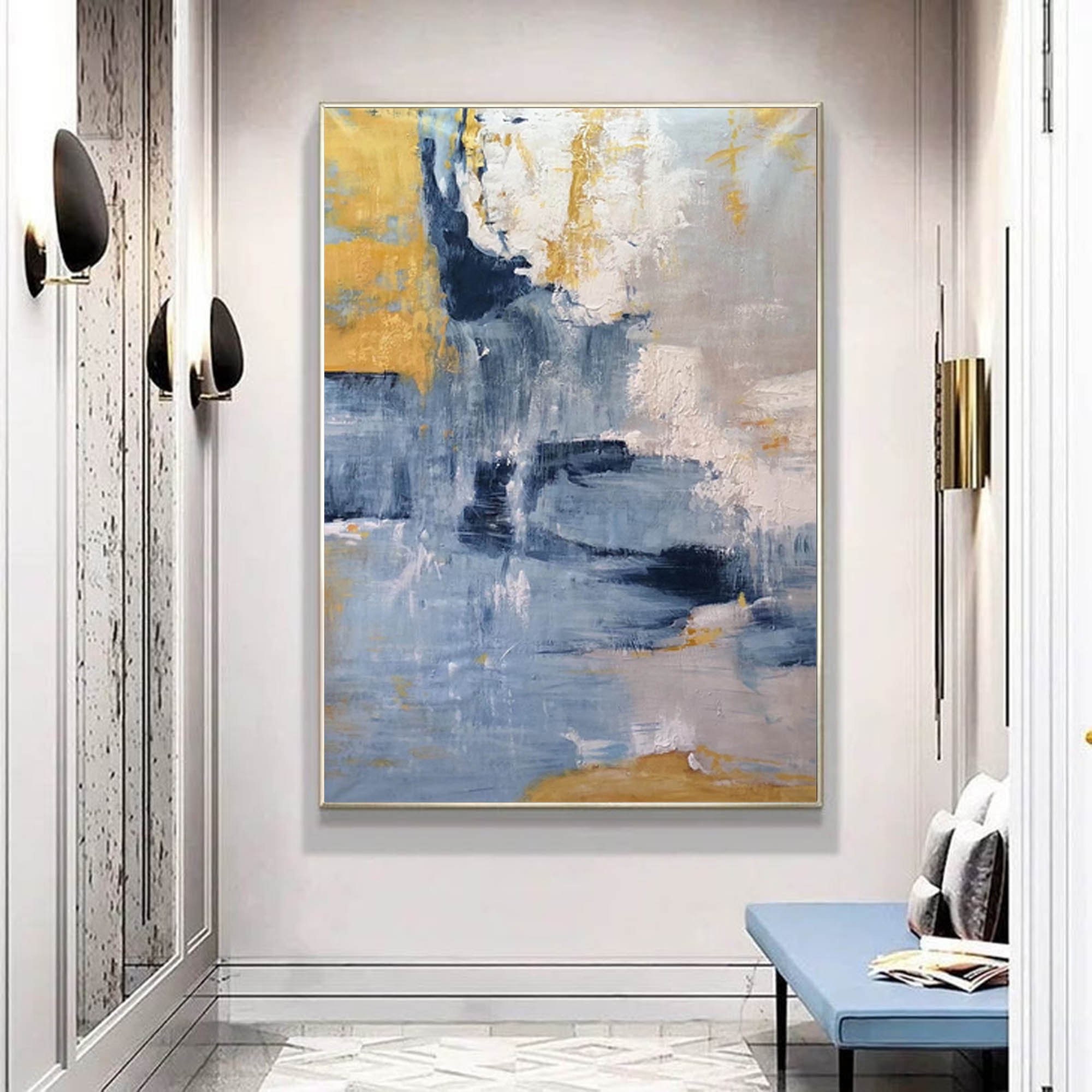 Large abstract canvas art modern abstract painting original | Etsy