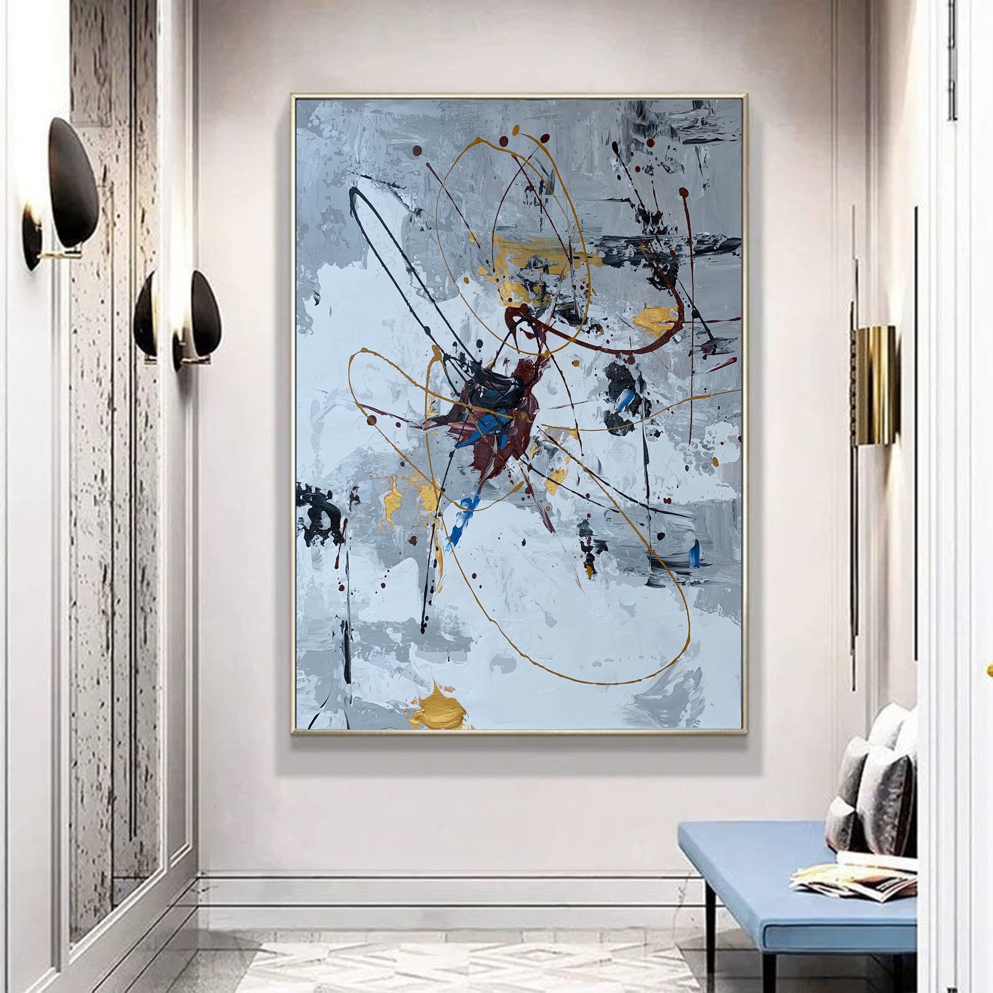 Large Abstract Painting on Canvas, Extra Large Canvas Wall Art ...