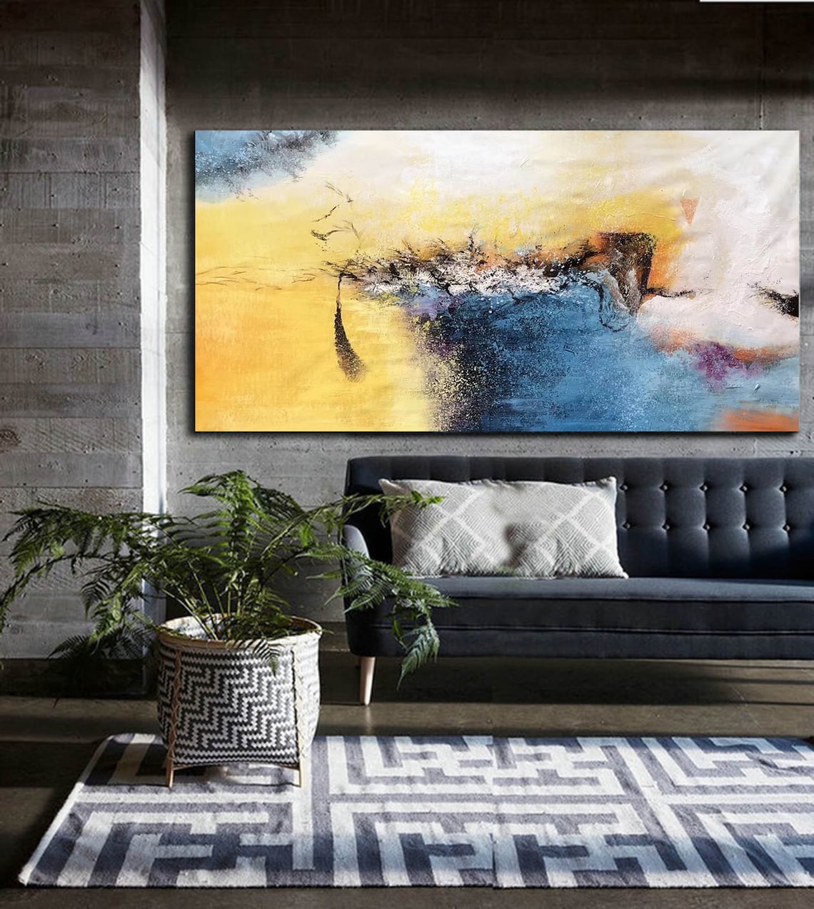 Abstract Painting Originallarge Abstract Painting on - Etsy