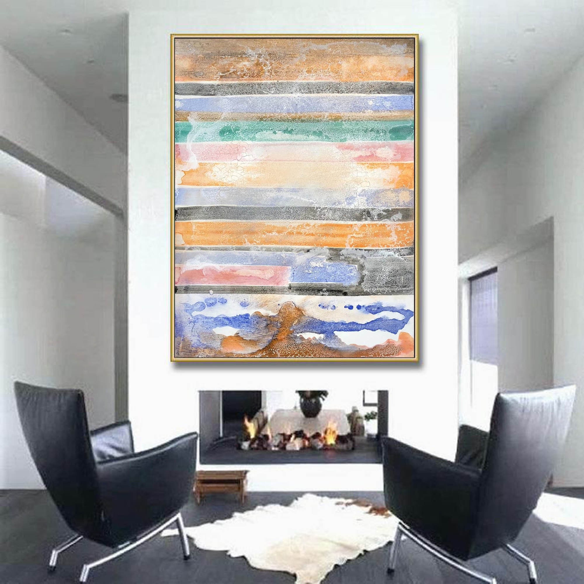 Modern Abstract Paintings on Canvas Original Colorfullarge - Etsy