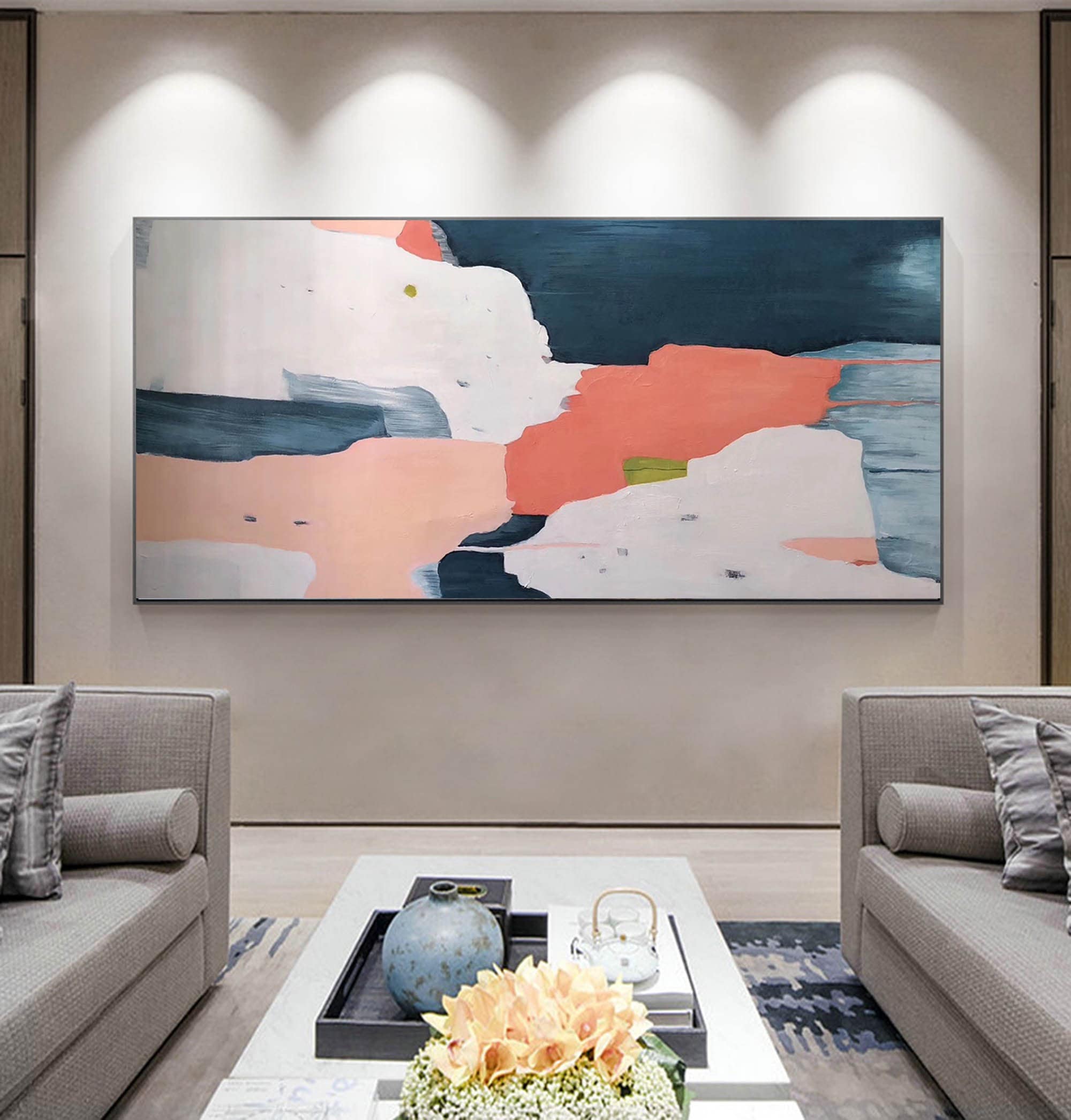 Large abstract painting originalmodern abstract painting on | Etsy