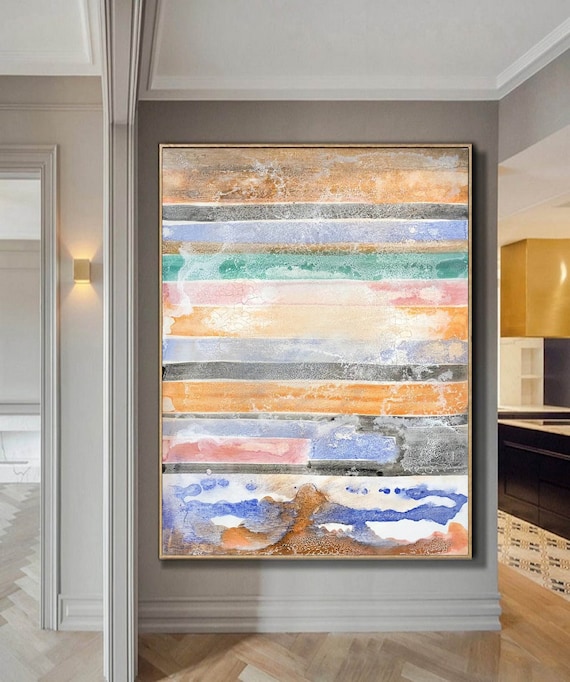 Modern Abstract Paintings on Canvas Original Colorfullarge | Etsy