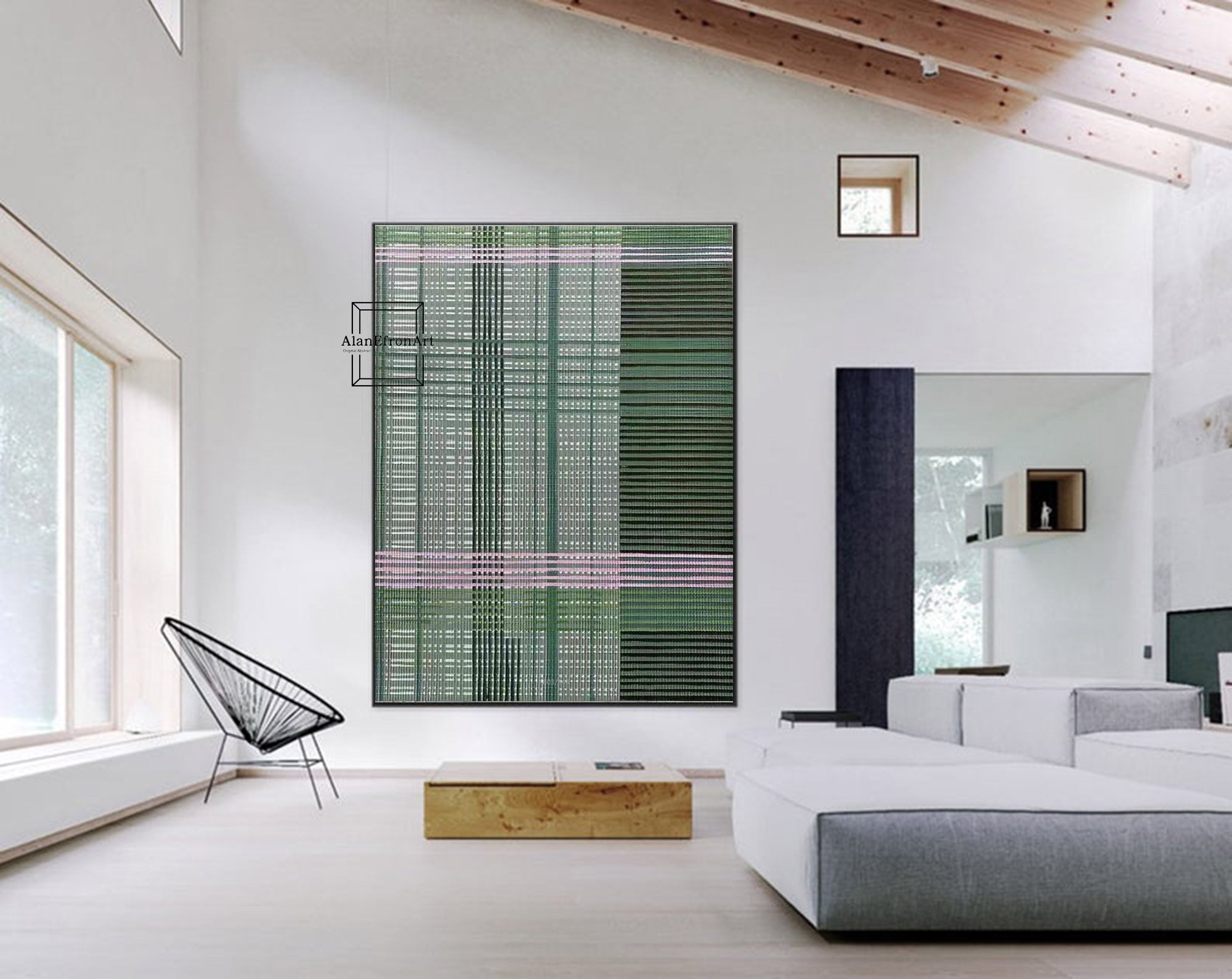 Green Texture Painting Green Minimalist Art Green White Texture Art ...