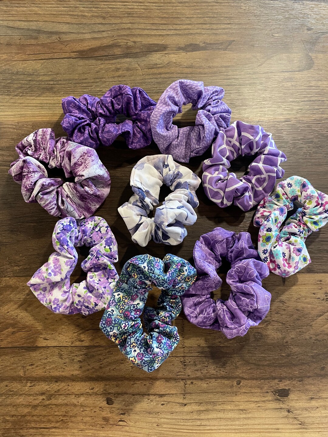 Purple Scrunchies / Spring Scrunchies - Etsy
