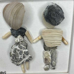 Cute Couple Shell People Art Small - Etsy