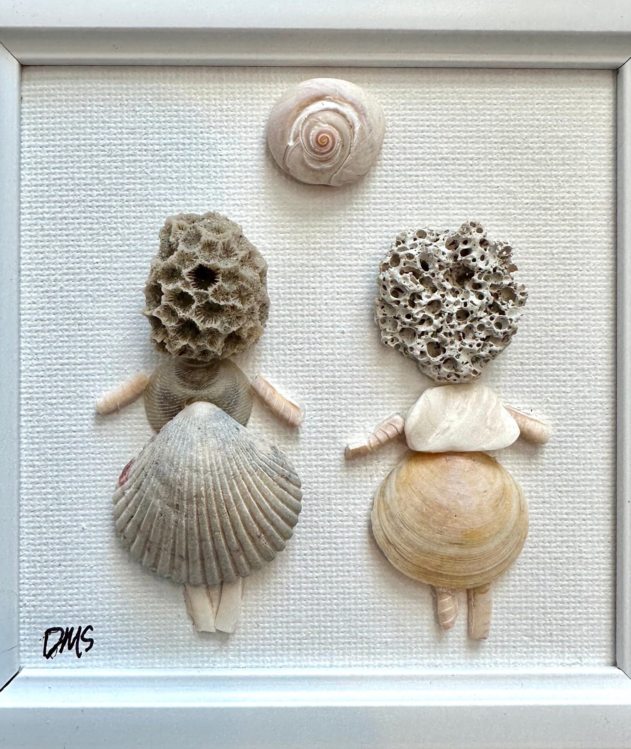 Two Ladies/sisters/friends Shell People Art - Etsy