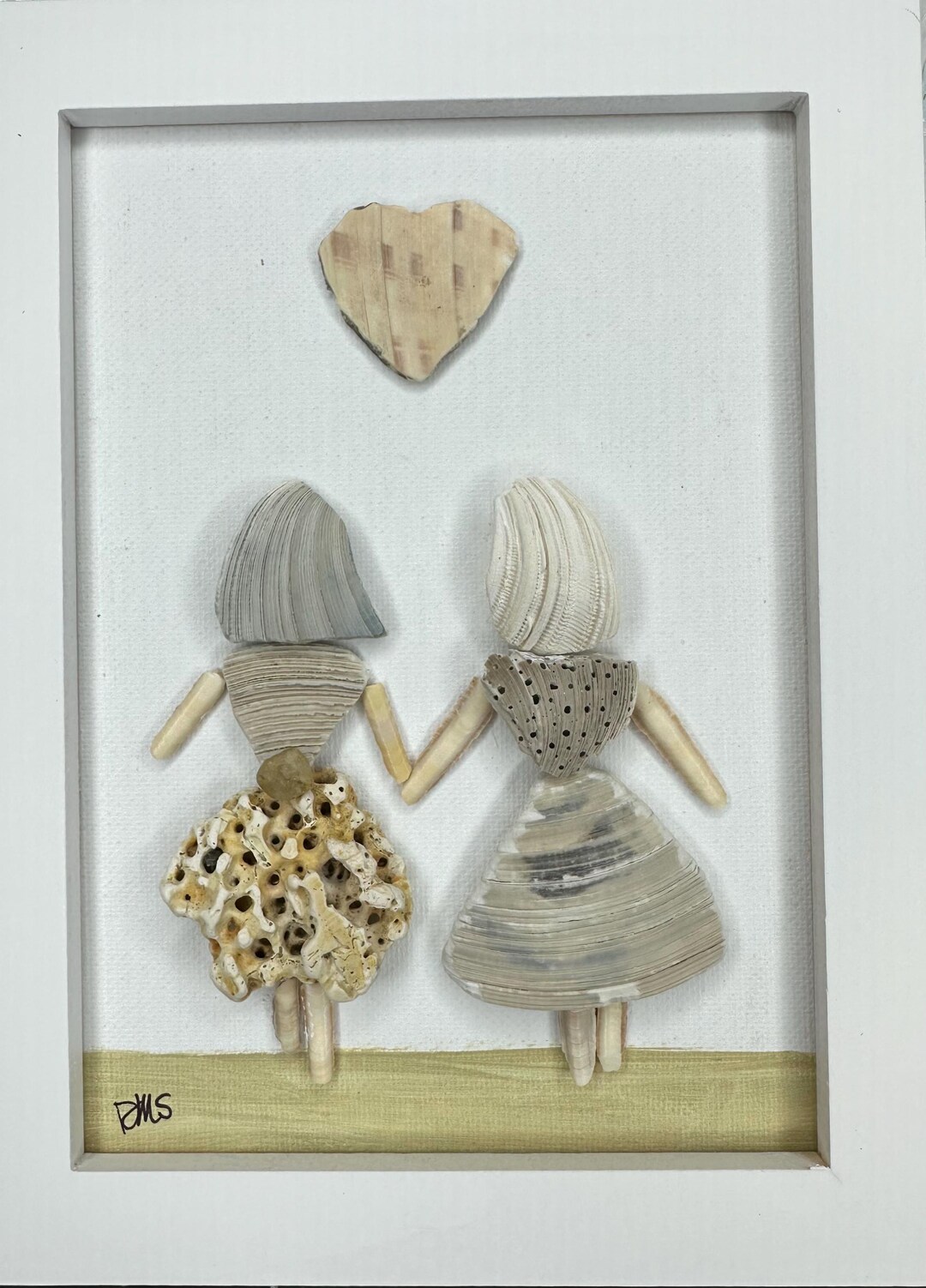 Two Friends Shell People Art - Etsy