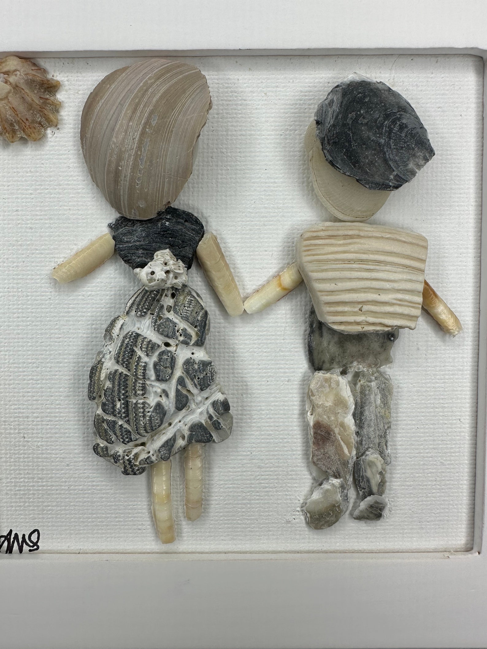 Cute Couple Shell People Art Small - Etsy