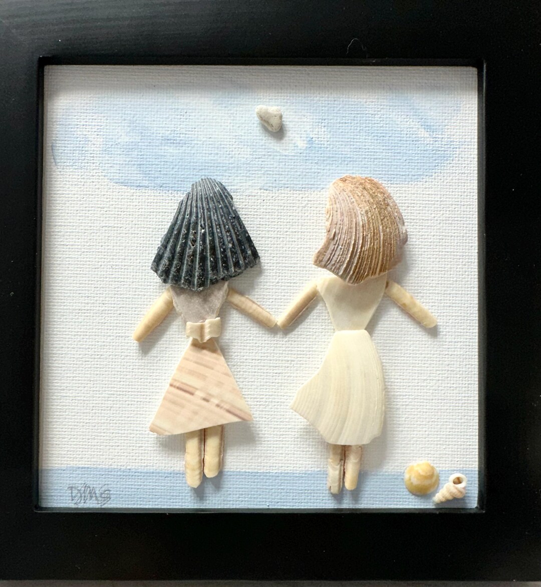 Two Ladies Shell People Art - Etsy