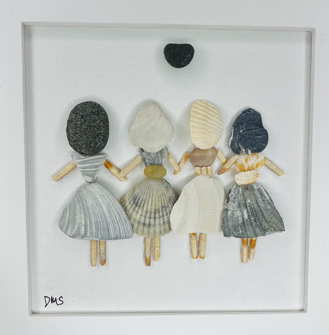 Four Friends Shell People Art - Etsy