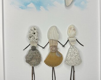 Three Ladies Shell People Art - Etsy